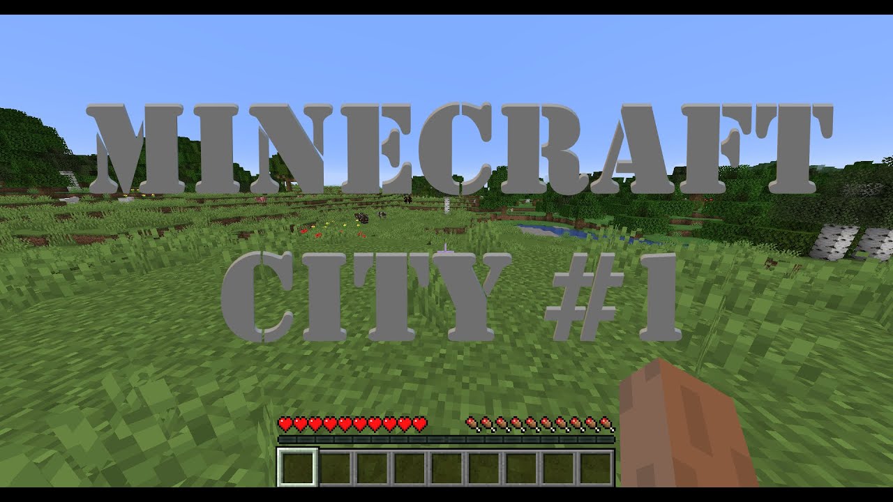 Building a city in Minecraft Survival / Minecraft City #1 - YouTube