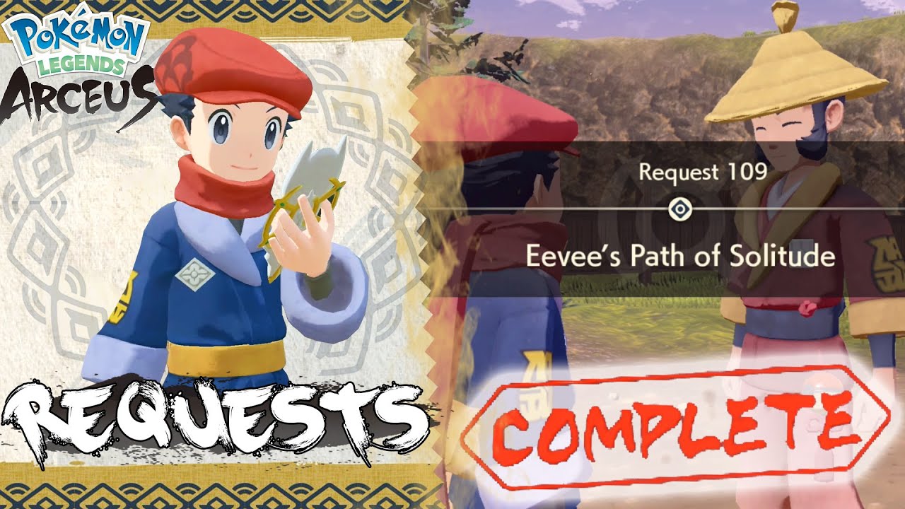 Pokemon Legends Arceus Request 109 Walkthrough "Eevee's Path of ...