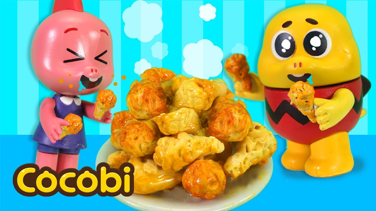 Let's Make Fried Chicken for Baby Dino | Cocobi Food Truck Cooking ...