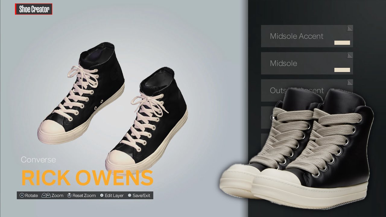 How to Make Custom “Rick Owens” In NBA 2K24 Shoe Creator! - YouTube