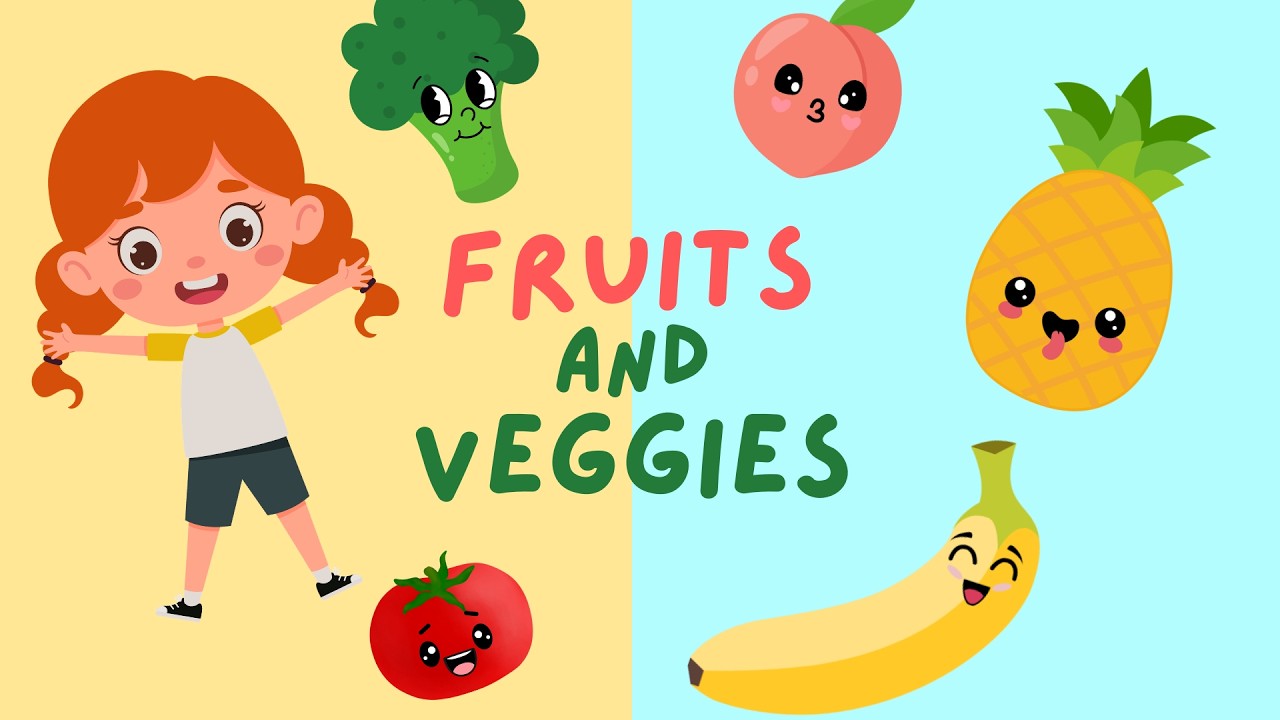 Fruits and Vegetables in English | Learn Words in English | First Words ...