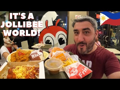 Eating My First Ever Jollibee --- Manila Philippines 🇵🇭 - YouTube