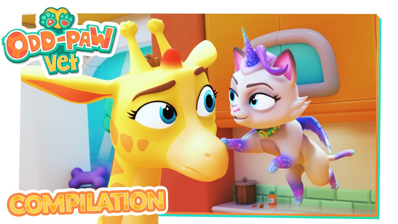 🦒 An Odd-Paw bumps their head 😢 🐾 Odd-Paw Vet 🐾 Animal Doctor Cartoon ...
