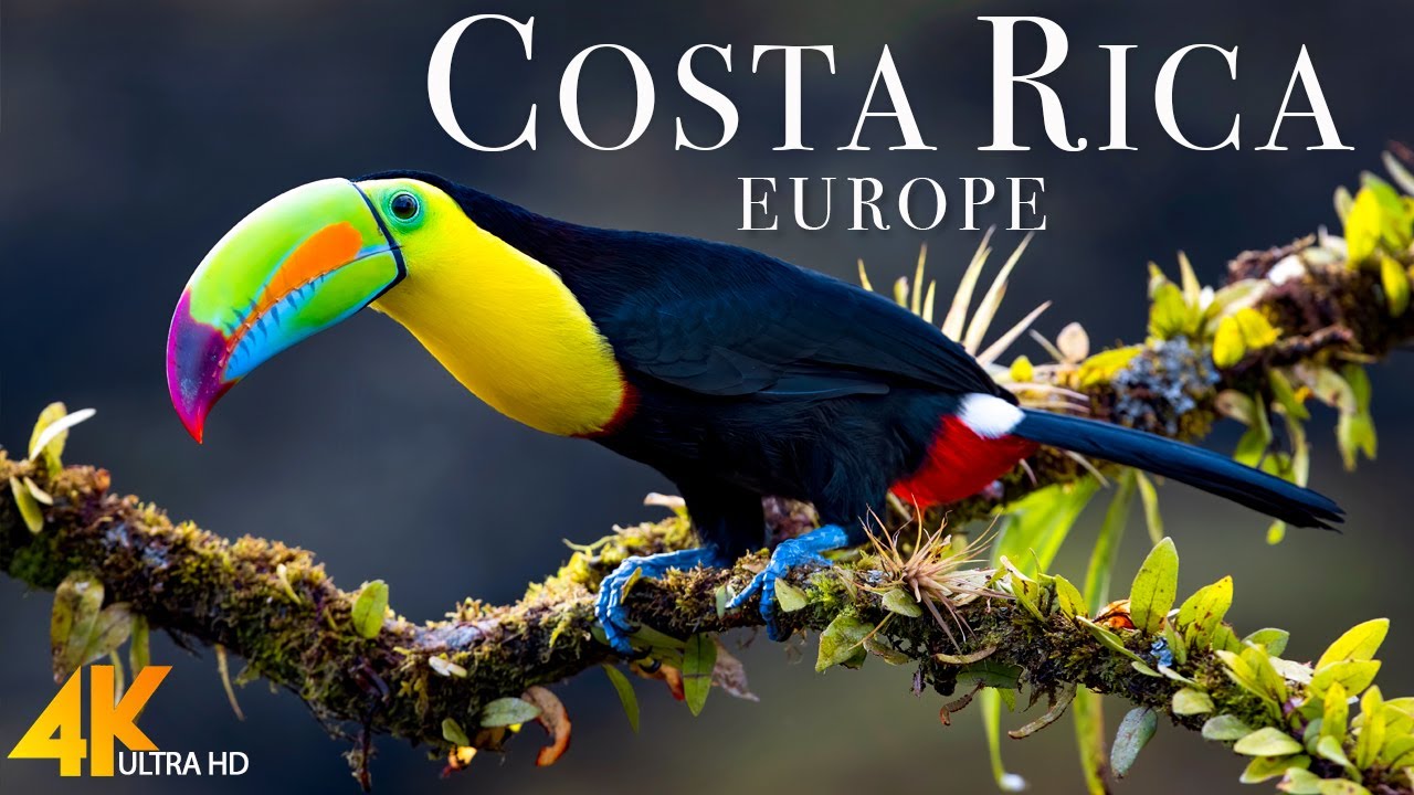 FLYING OVER COSTA RICA (4K UHD) - Relaxing Music Along With Beautiful ...