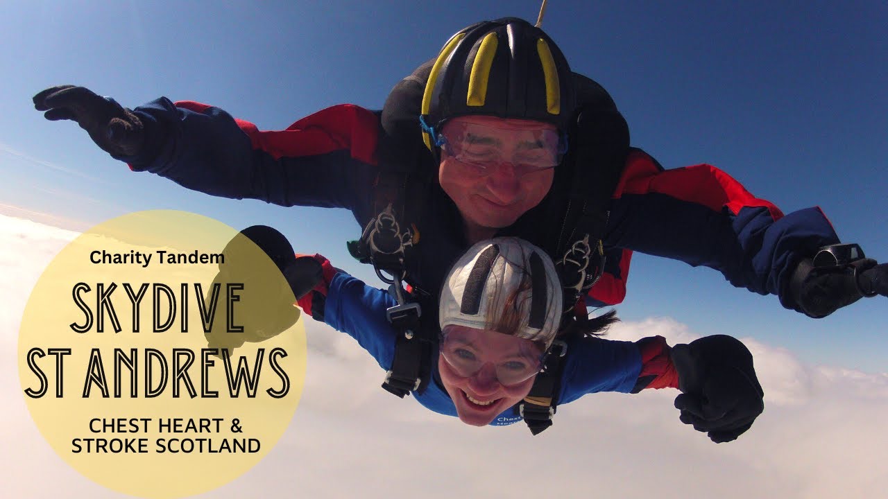 Charity Tandem Skydive at St Andrews, Scotland // Chest Heart & Stroke ...