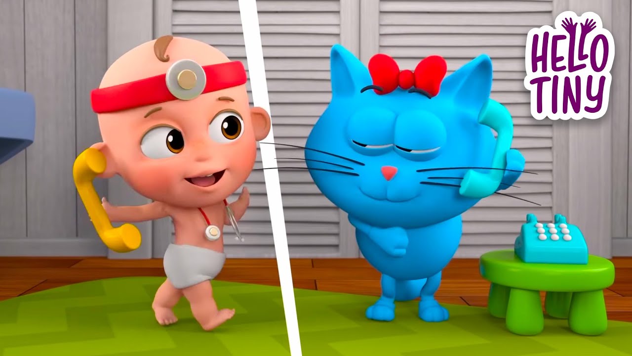 Five Little Kittens Jumping On The Bed! | Hello Tiny Nursery Rhymes ...