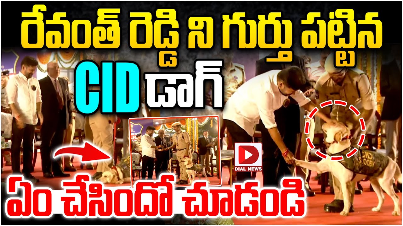 రేవంత్ రెడ్డి ని గుర్తు పట్టిన CID డాగ్.. ఏం చేసిందో చూడండి.. || CM ...