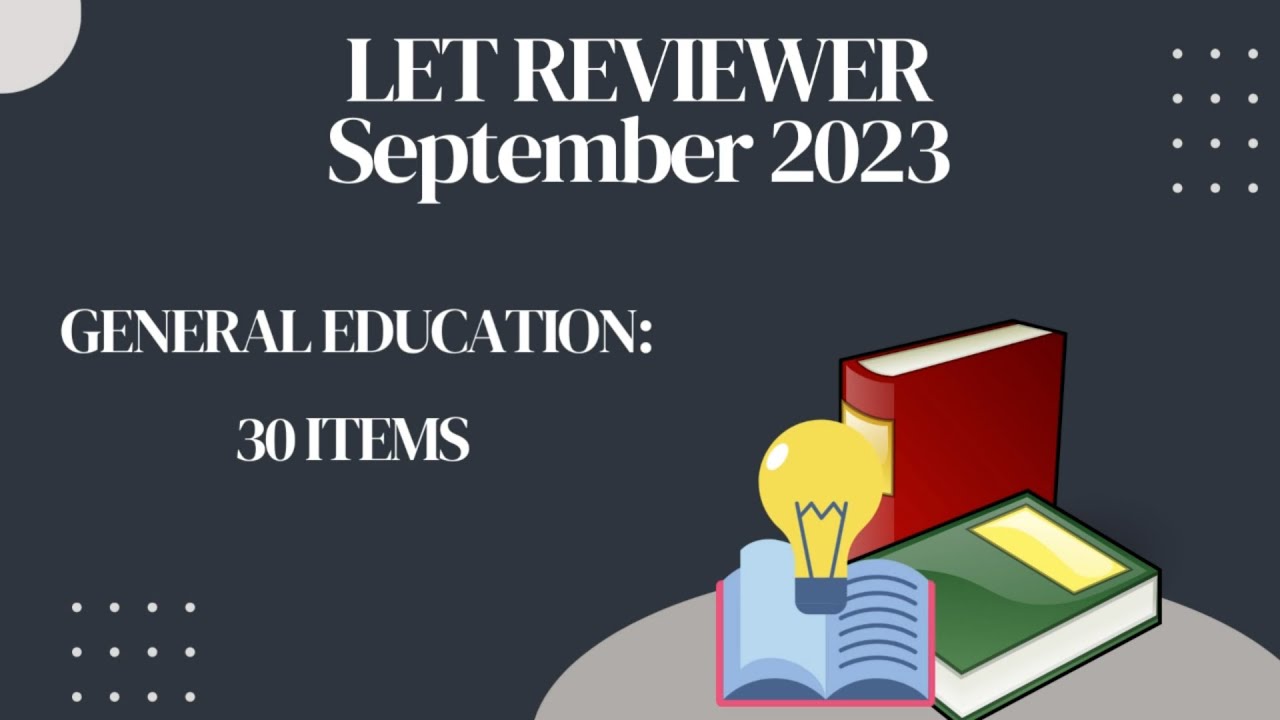 GENERAL EDUCATION NEW CURRICULUM LET DRILLS LET REVIEWER 2023 - YouTube
