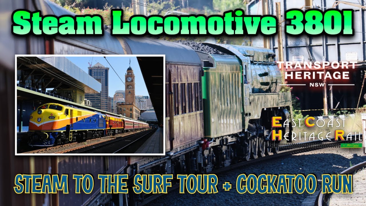 Steam Locomotive 3801 - Steam to the Surf Tour + Cockatoo Run, 15th ...