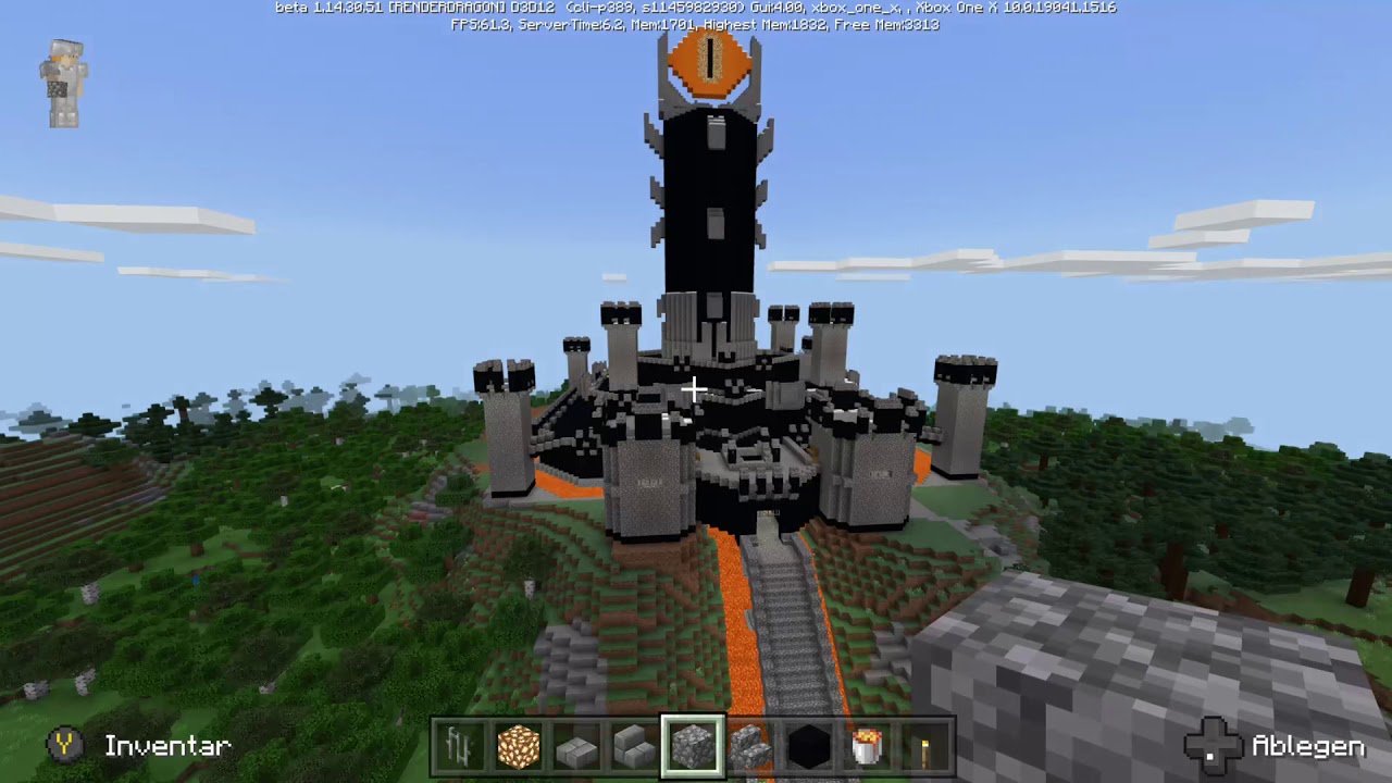 Minecraft Herr der Ringe Barad-dür neu - YouTube