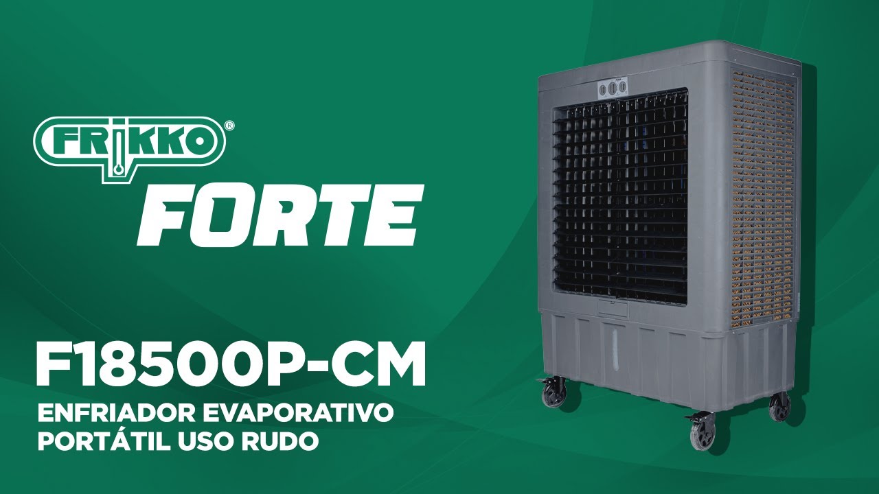 Enfriador Evaporativo Portátil FRIKKO FORTE F18500P-CM - YouTube