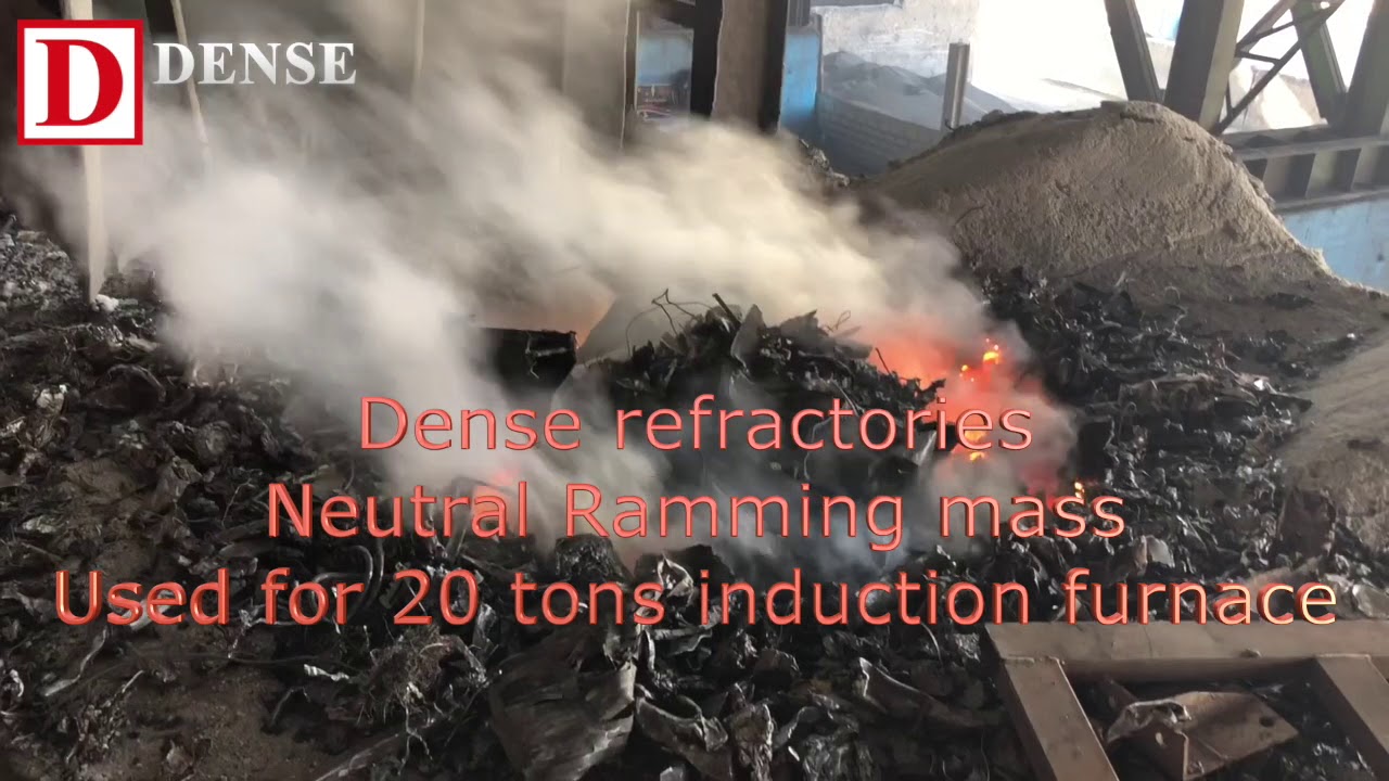 20 ton induction furnace used Dense refractories co ltd Neutral ramming ...