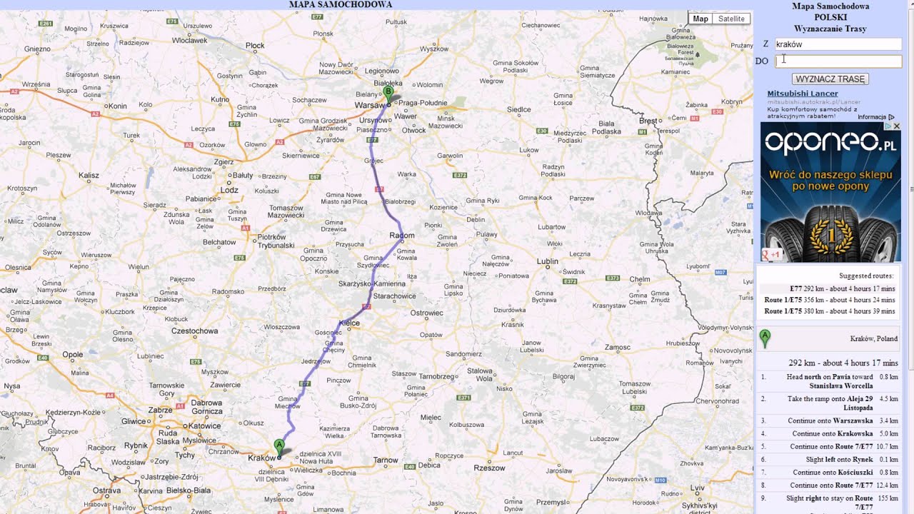 Mapa Samochodowa - YouTube