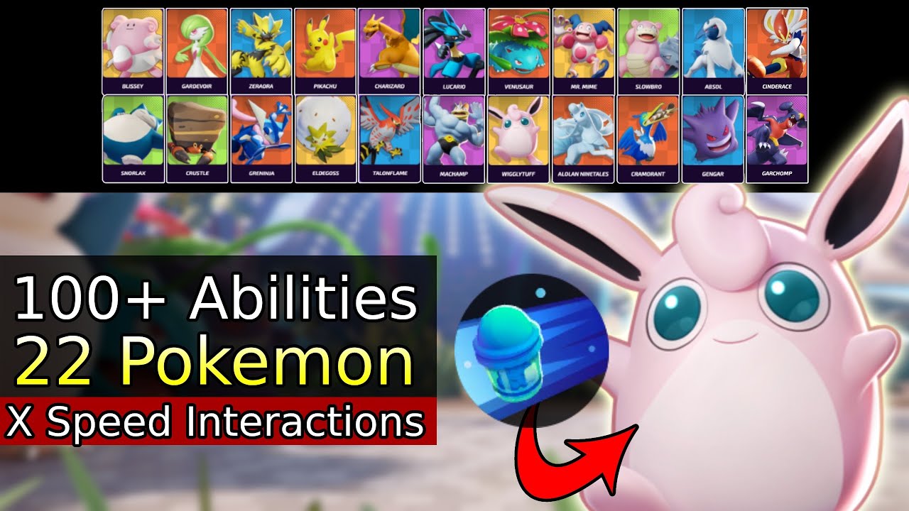 X Speed vs ALL 100+ Ability Interactions | Pokemon Unite - YouTube