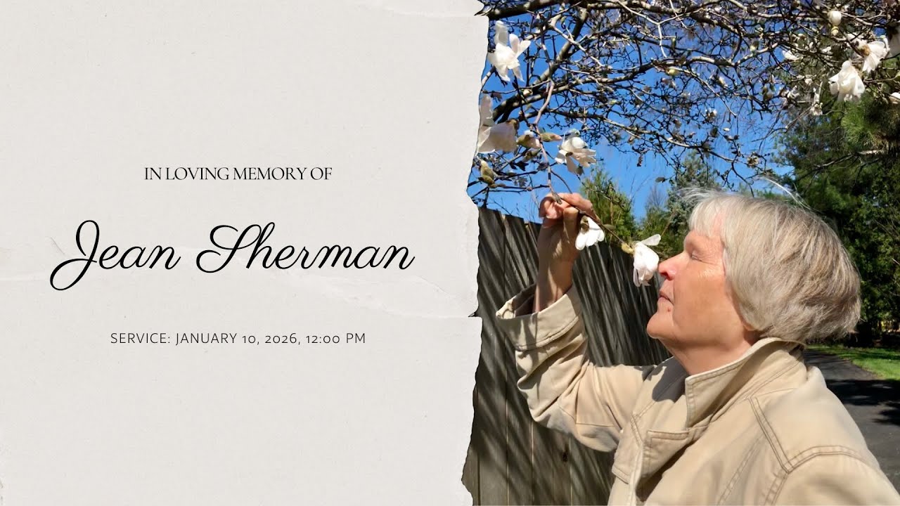 Jean Sherman Funeral: January 10, 2026 (12:00 PM | LIVE STREAM) - YouTube
