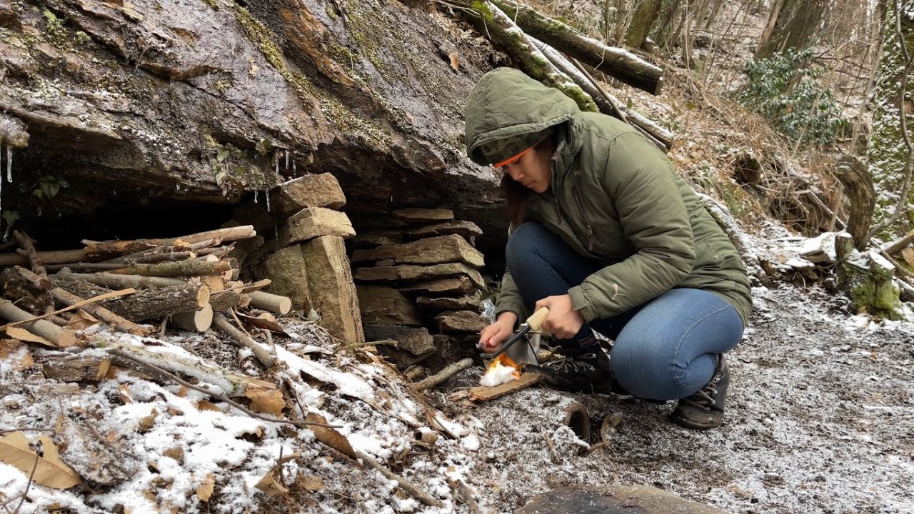 Building my BEST 5 Survival SHELTERS Solo - From UNDERGROUND & SNOW ...