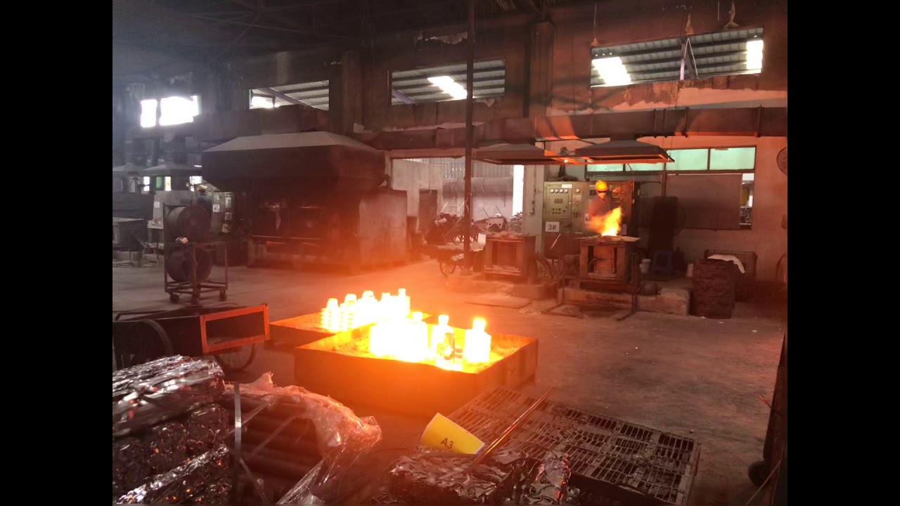 Sintering & casting process and waitting the shell removal - YouTube