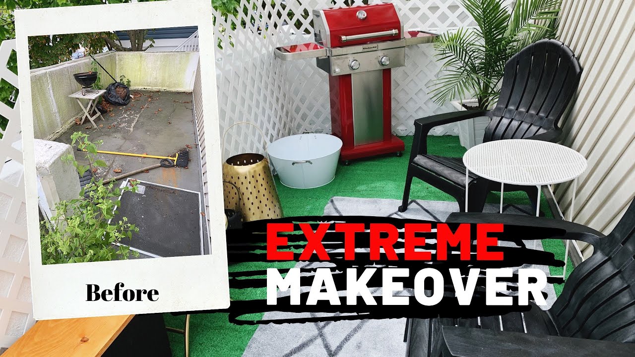 Extreme Small Front Porch Makeover Before and After 2022- Small Deck ...