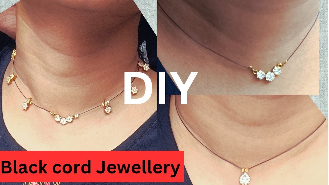 Tutorial of Invisible chain|Simple | Black cord jewellery - YouTube