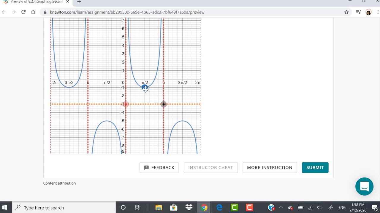 8 2 4 Knewton Example of Sec and Csc Transformations - YouTube