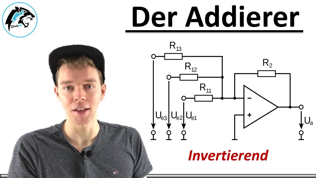 Addierer – (invertierend) | Operationsverstärker - YouTube