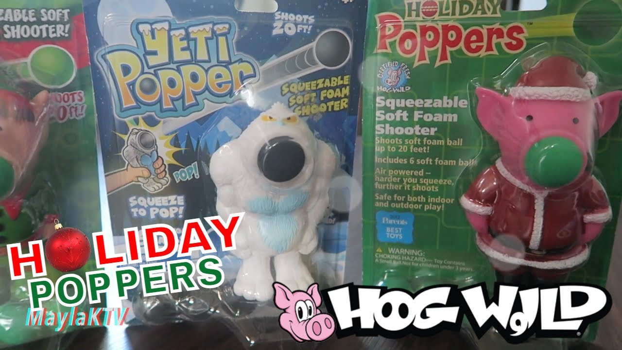 Hog Wild HOLIDAY Squeeze POPPERS || ELF, YETI & PIG POPPER! - YouTube