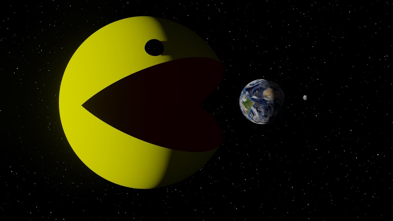PAC-MAN Eats the Earth! - YouTube