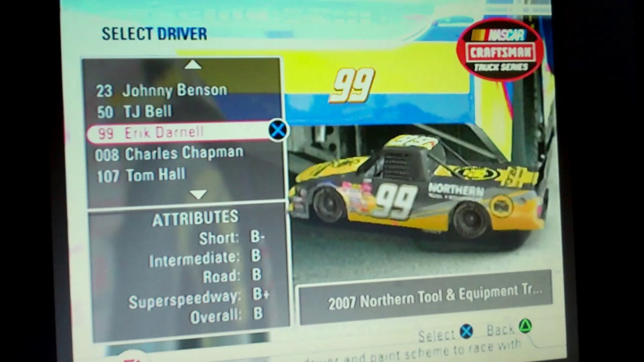 All NASCAR 08 Drivers/Cars/Paint Schemes (Trucks) - YouTube