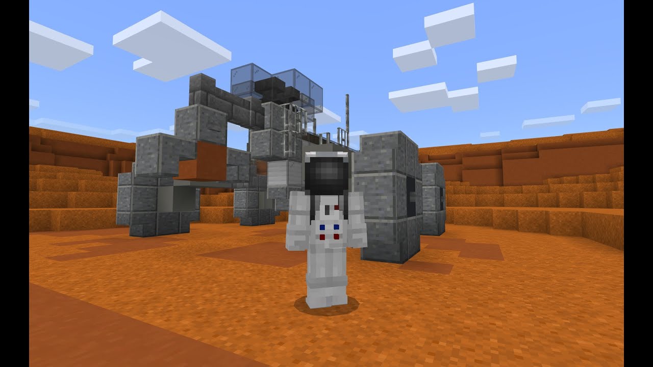 Mars rover in minecraft-galacticcraft - YouTube