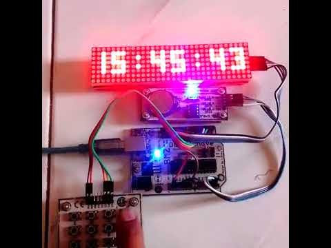 Digital Clock Arduino Dot Matrix Bmz - YouTube