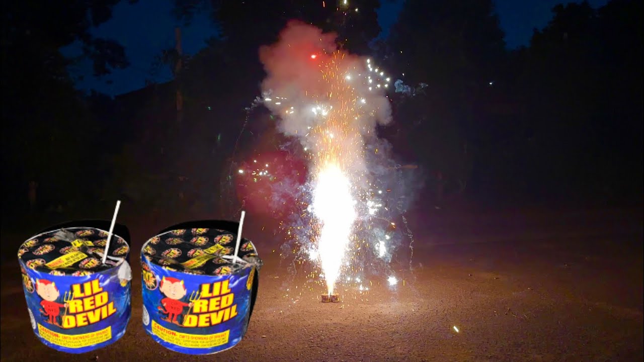 2 Lil Red Devil Fountains by TNT Fireworks - YouTube