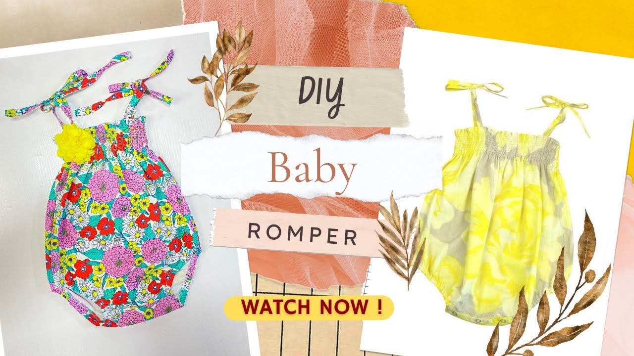HOW TO MAKE A BABY GIRL SMOCKING ROMPER : Cutting/Stitching - YouTube
