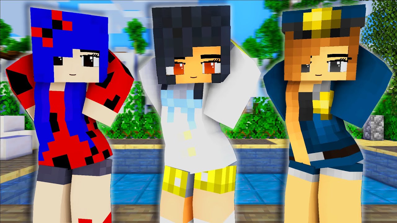 DARLING OHAYO APHMAU SCHOOL GIRL, LADYBUG AND POLICE GIRL - MINECRAFT ...