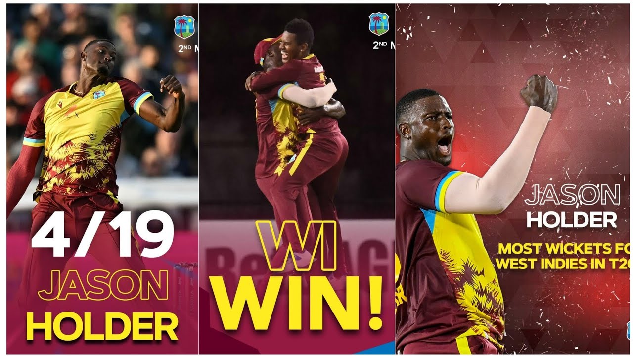 WI WIN! What a game! JASON HOLDER delivers with the ball and then the ...