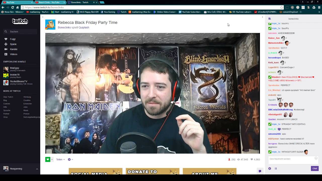 Boneclinks: ein Ami versucht Deutsch zu sprechen. - YouTube