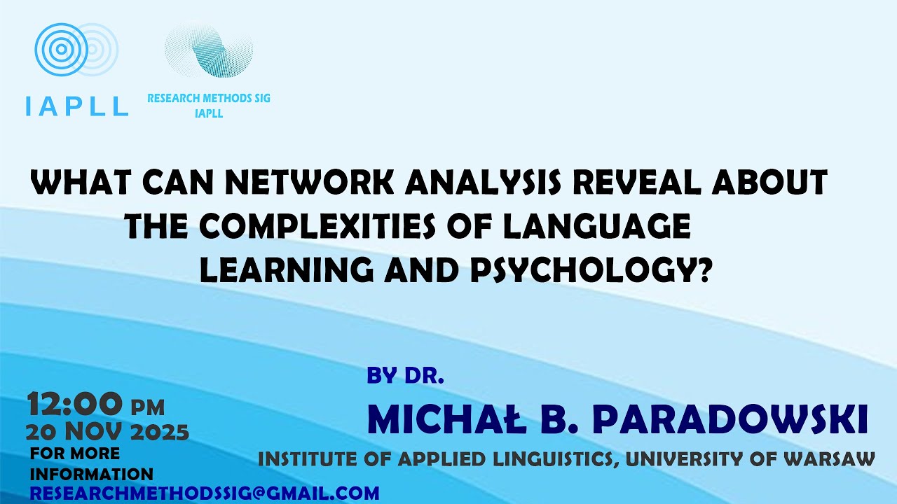 Network analysis and language learning and psychology - YouTube