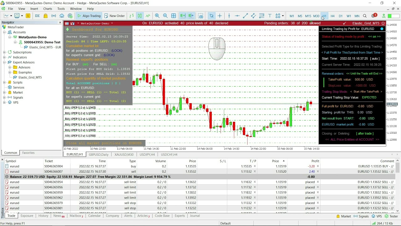 Elastic Grid MT5: Trading with a PROFIT Limit - YouTube