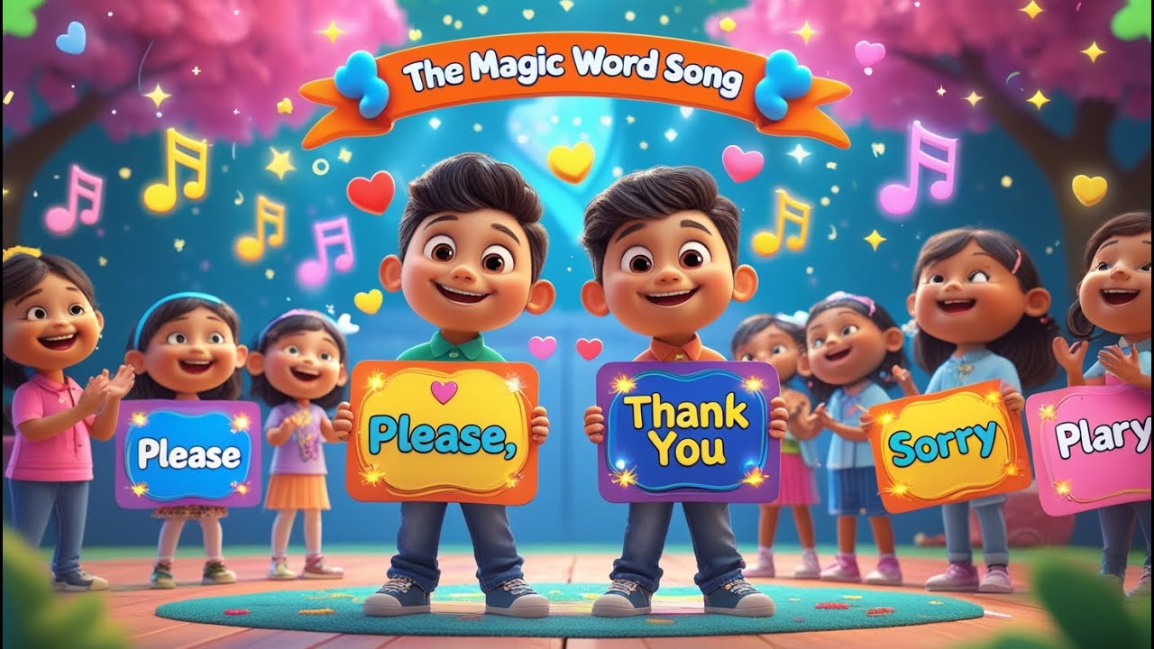 The Magic Word Song | Learn Manners with Music | Please, Sorry & Thank ...