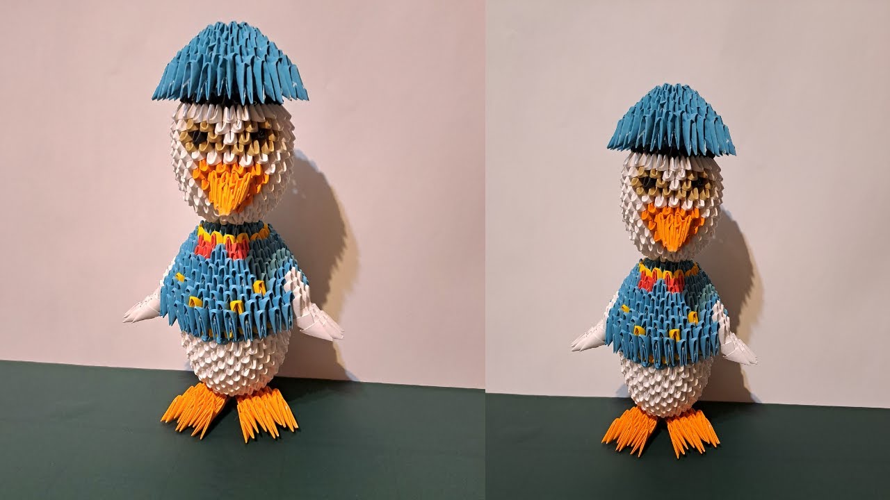 Tutorial Origami 3D Donal Bebek/Donald Duck 3D Origami Tutorial - YouTube