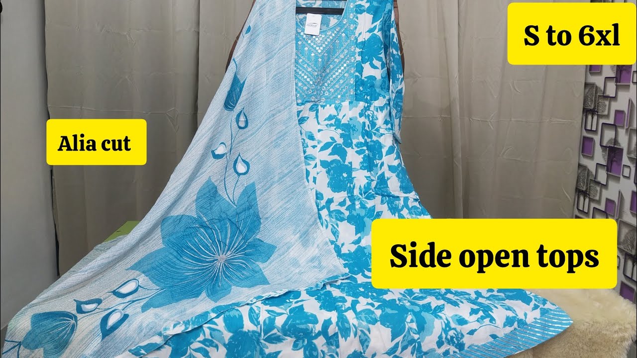 S to Xxl/ side open top/ Alia cut tops/plus size collections - YouTube