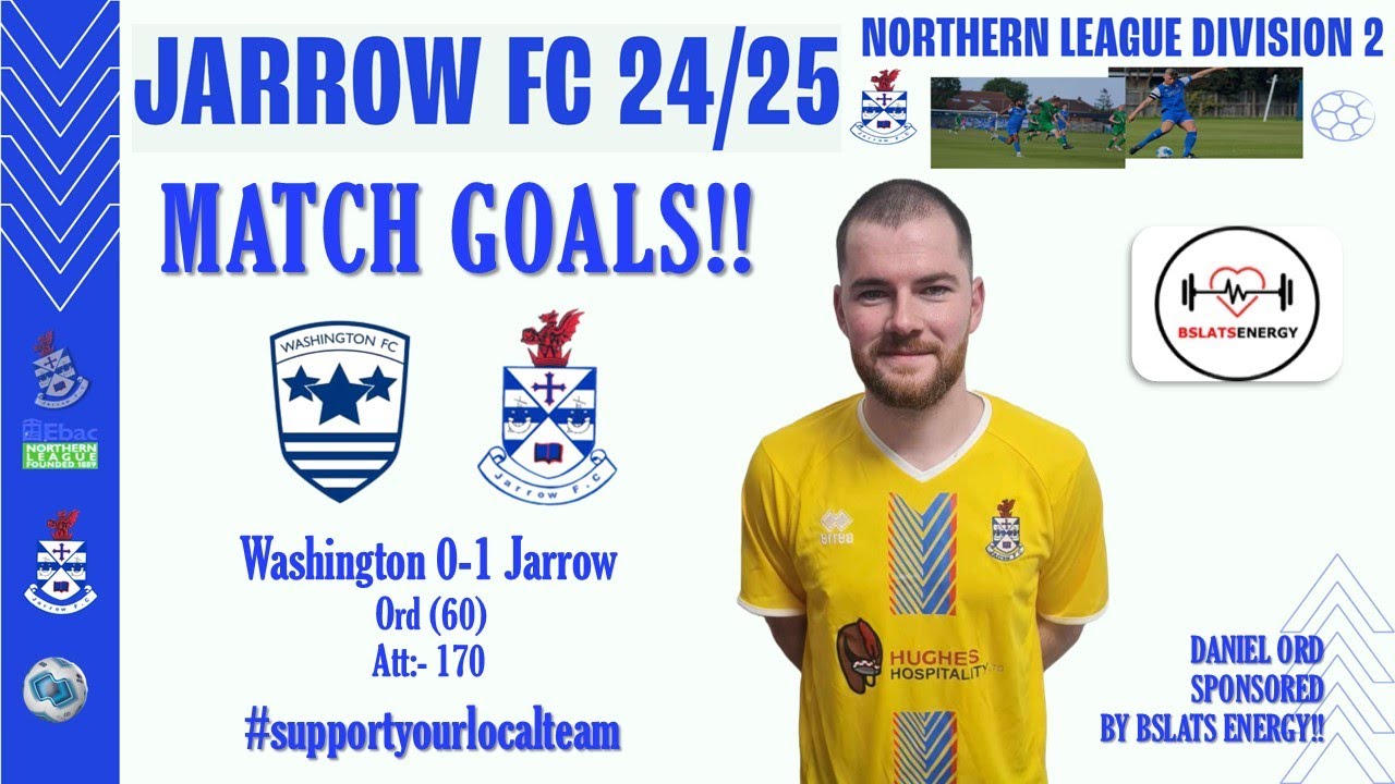 Washington 0-1 Jarrow (Match Goals 06.08.24) - YouTube