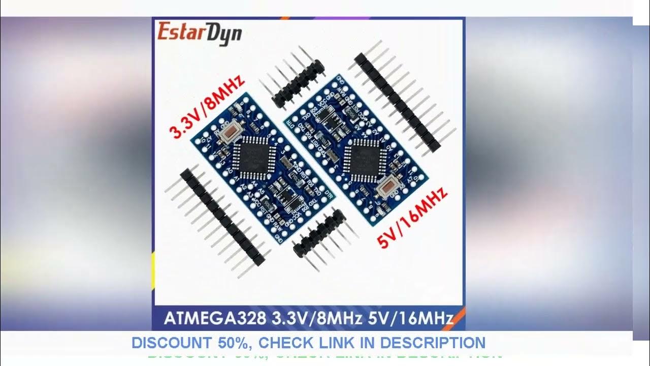 Placa do desenvolvimento para Arduino pro mini 328 de ATMEGA328P ATMEGA328 5V 16MHz 3.3V 8MHz ...