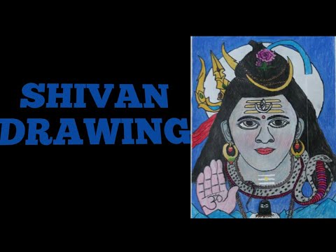 God Shivan drawing in colour pencils my intro change - YouTube