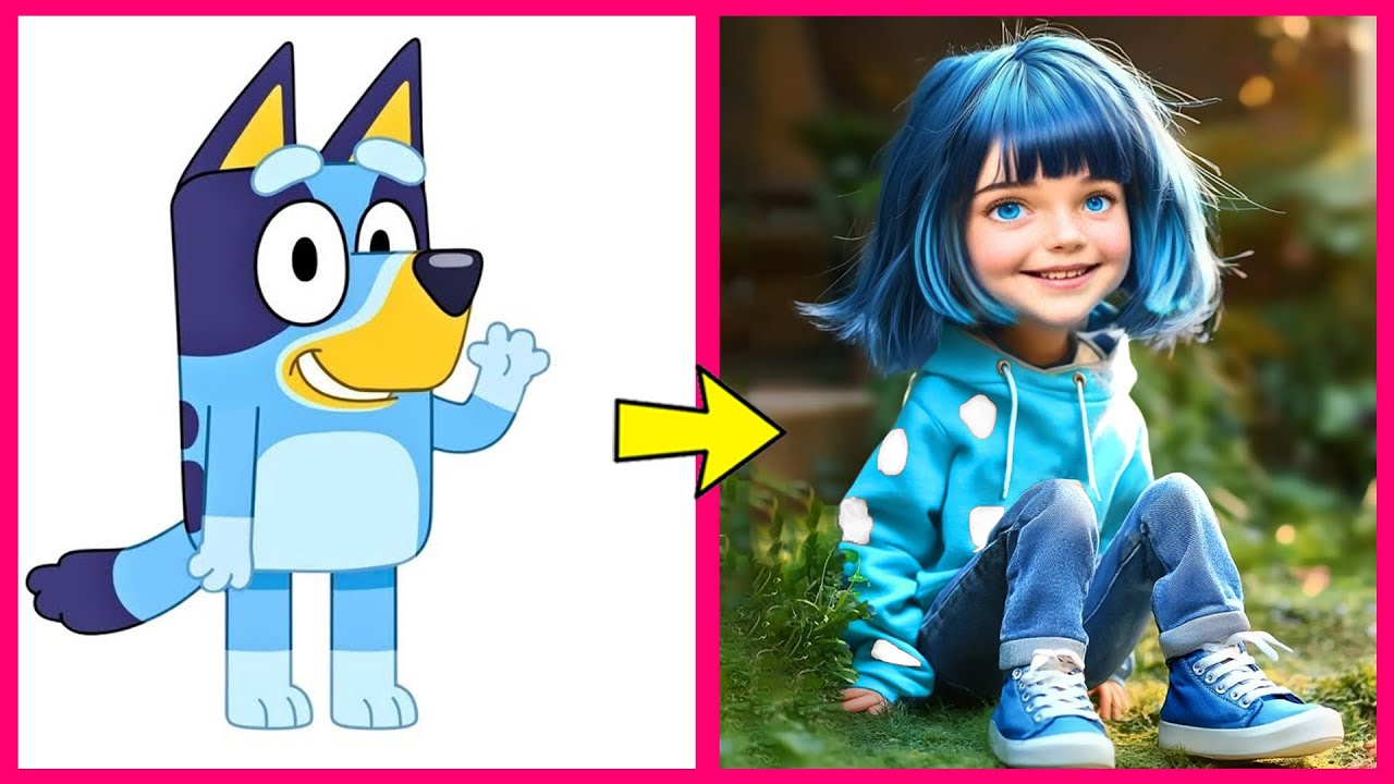 Bluey Characters AS HUMANS - YouTube