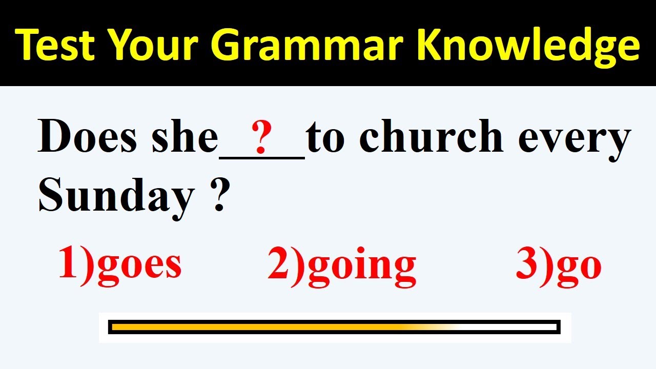 English Grammar Test | Verbs | - YouTube