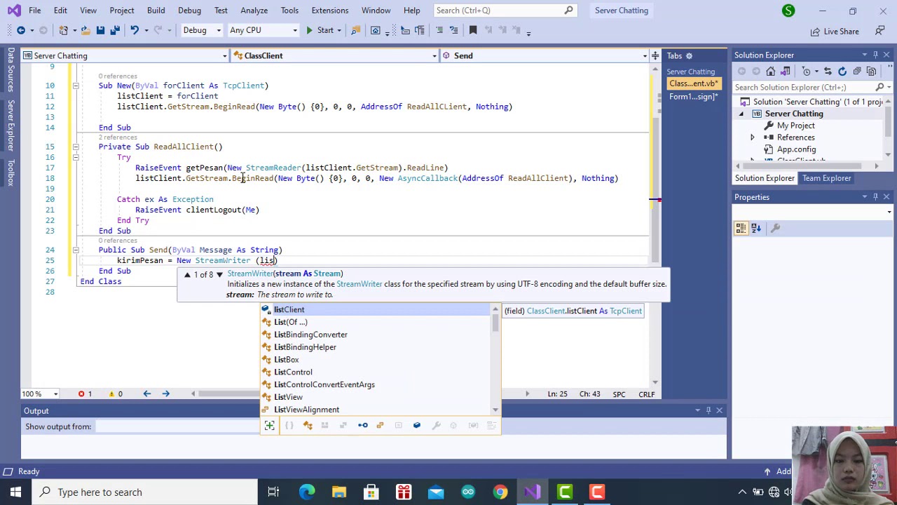 LAN Chatting Di Visual Studio VB - YouTube