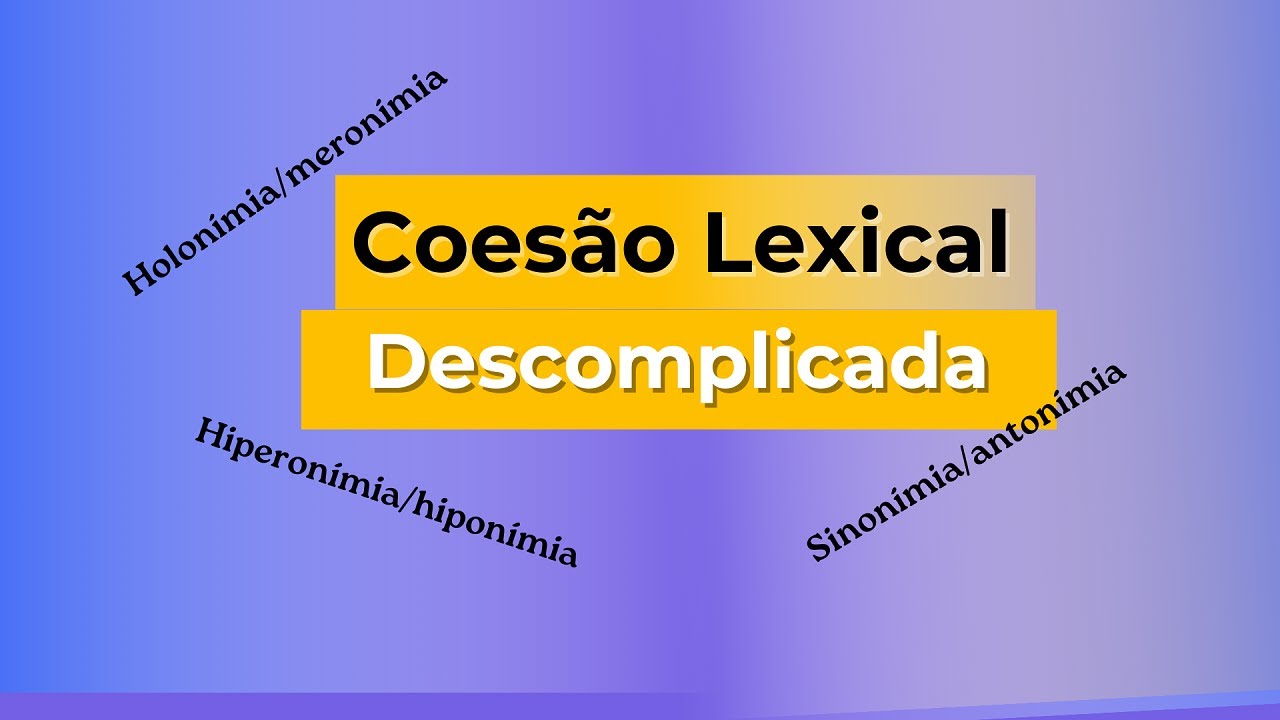 Coesão Lexical - Coesão Textual - YouTube