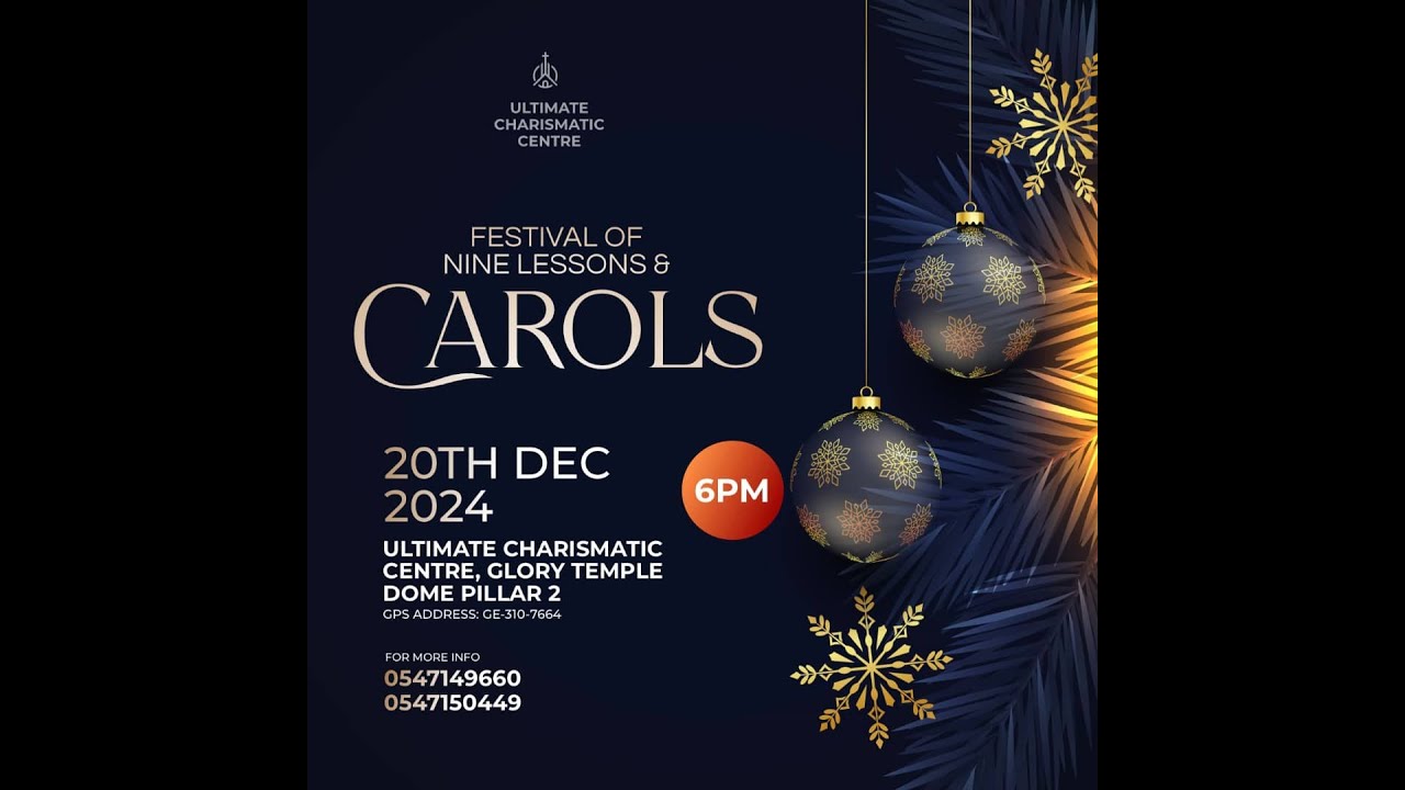 We welcome you and your family to The Ultimate Carols Service (Glory ...