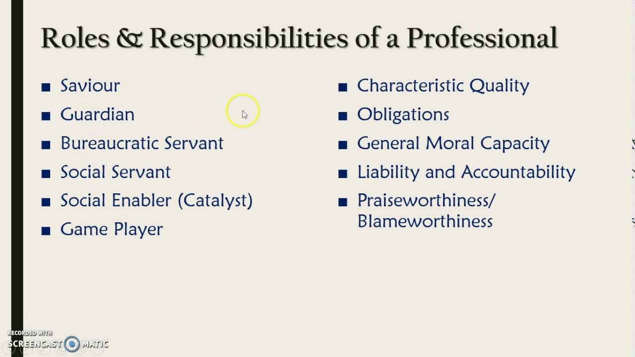 Professionalism Examples
