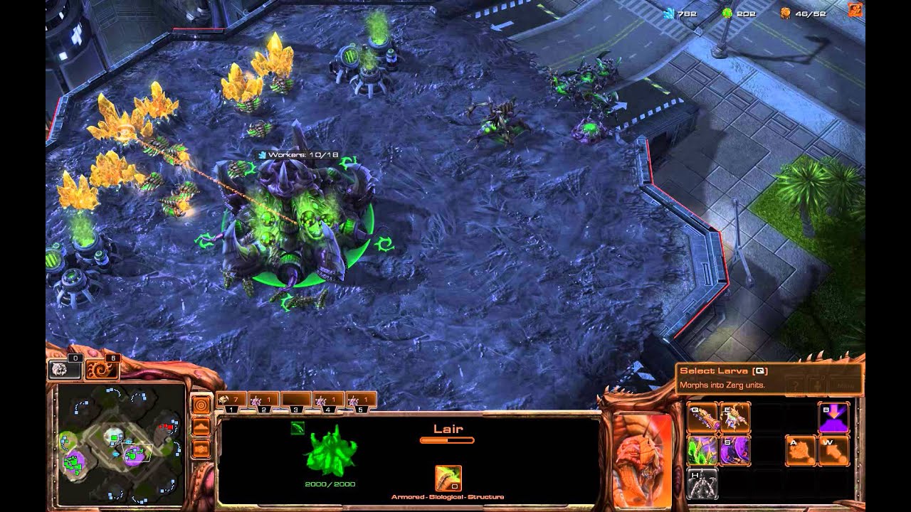 Starcraft 2 Zerg vs AI Protoss - YouTube